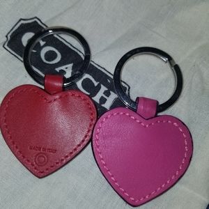 Coach | Accessories | Coach Leather Heart Key Fob Nwot | Poshmark